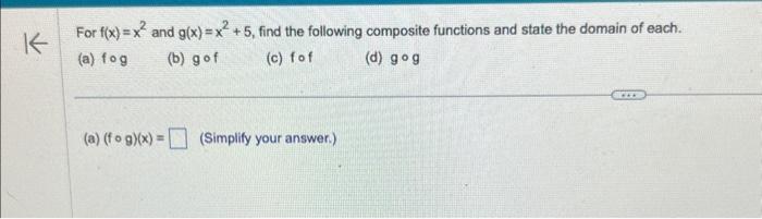 Solved For f(x)=9x+3 and g(x)=x2, find the following | Chegg.com