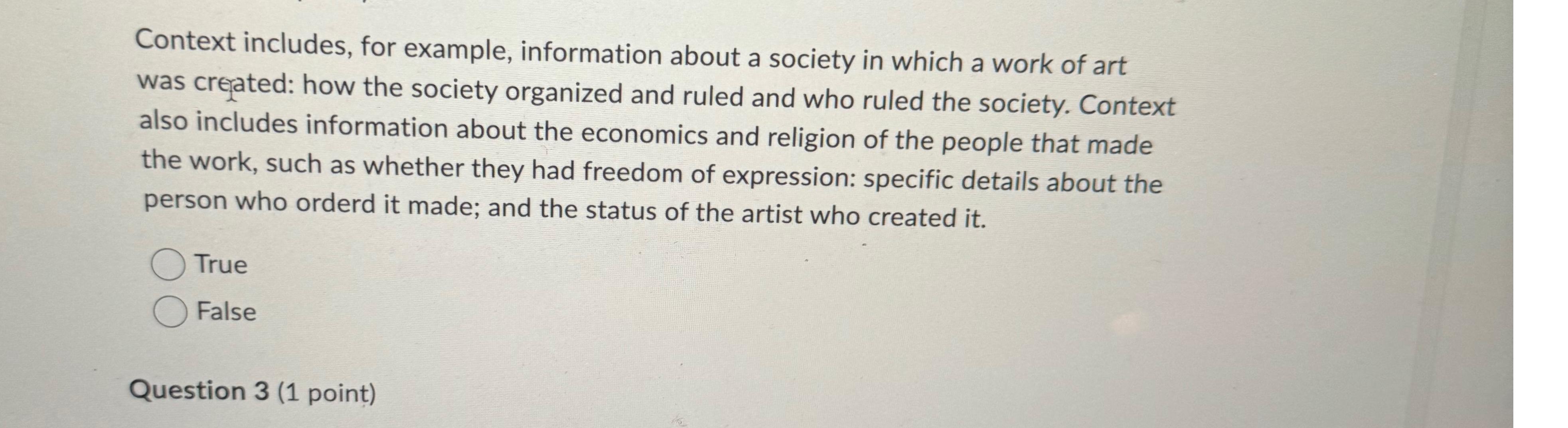 Solved Context includes, for example, information about a | Chegg.com