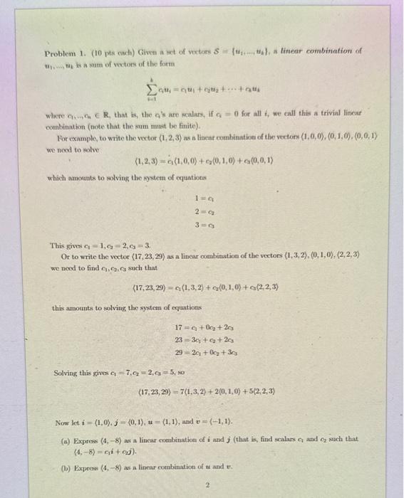 Solved (c) For arbitrary real numbers a and b, express a,b | Chegg.com