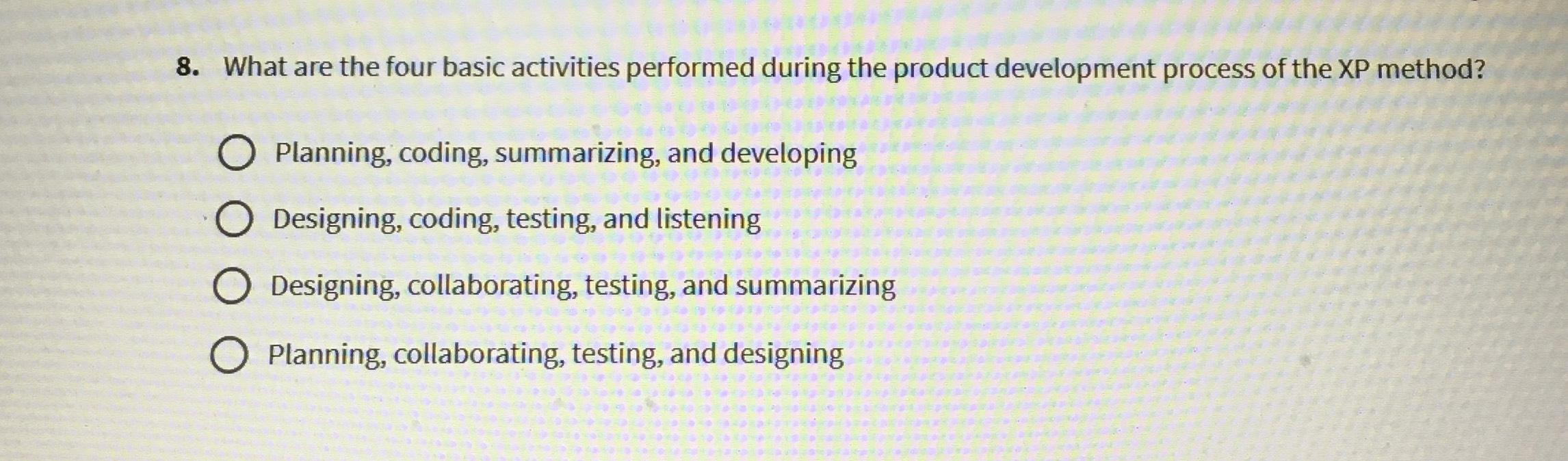 Solved What are the four basic activities performed during | Chegg.com
