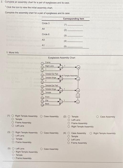 Solved 1 2. Complete an assembly chart for a pair of | Chegg.com