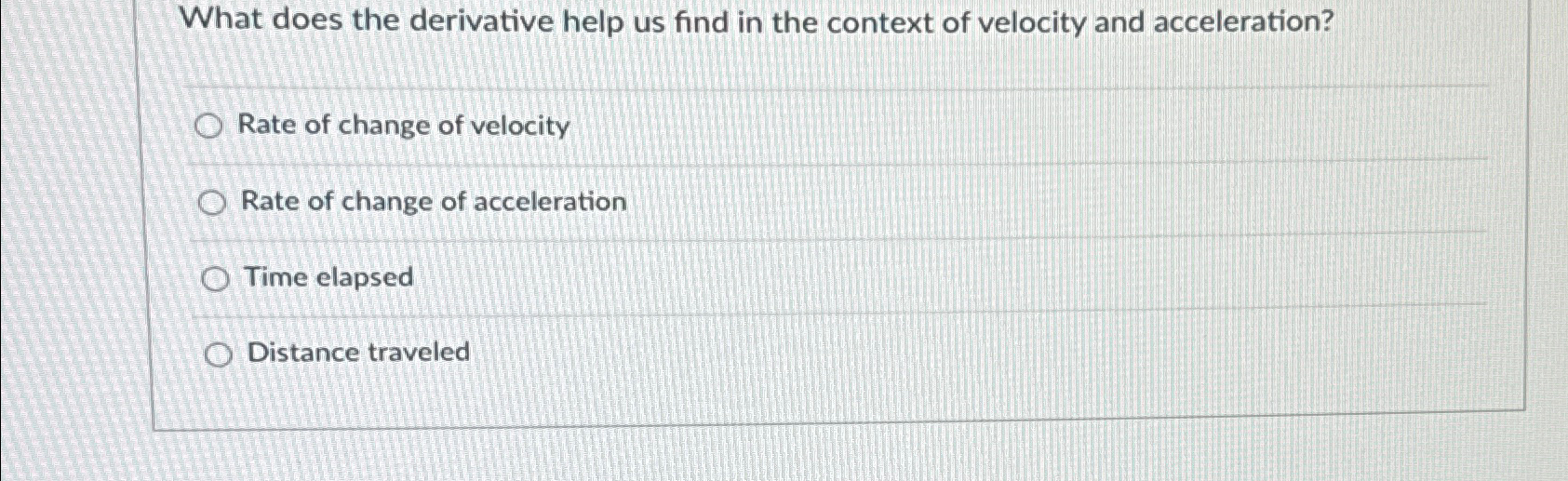 Solved What does the derivative help us find in the context | Chegg.com