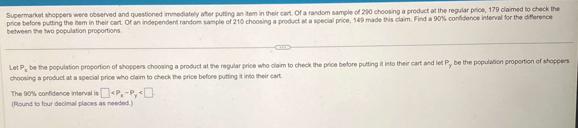 Solved Supermarket shoppers were observed and questioned | Chegg.com
