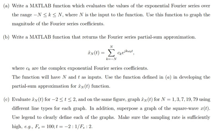 Solved Part I Exponential Fourier Series representation The | Chegg.com