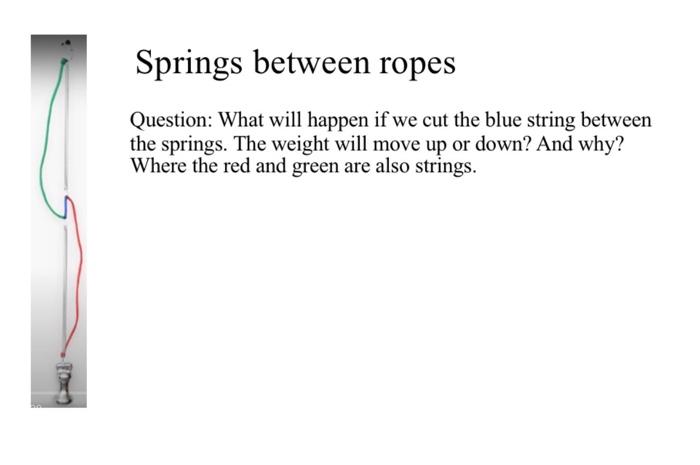 Solved Springs between ropes Question: What will happen if | Chegg.com