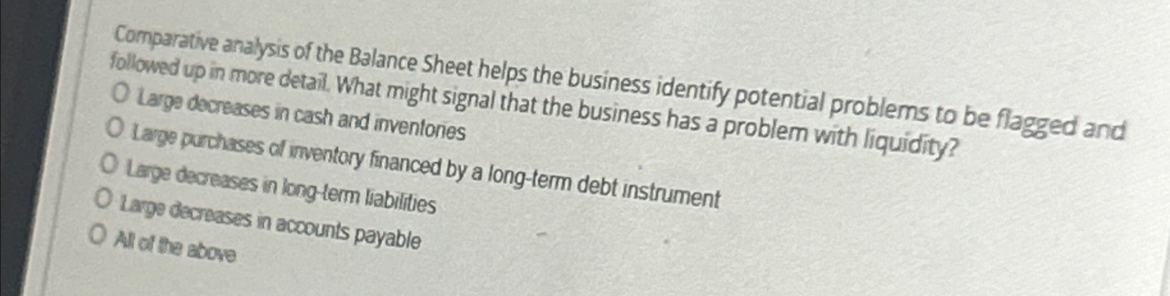 Solved Comparative analysis of the Balance Sheet helps the | Chegg.com