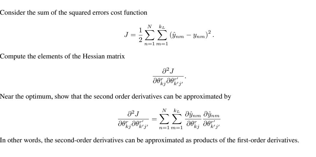 Solved Consider the sum of the squared errors cost function | Chegg.com