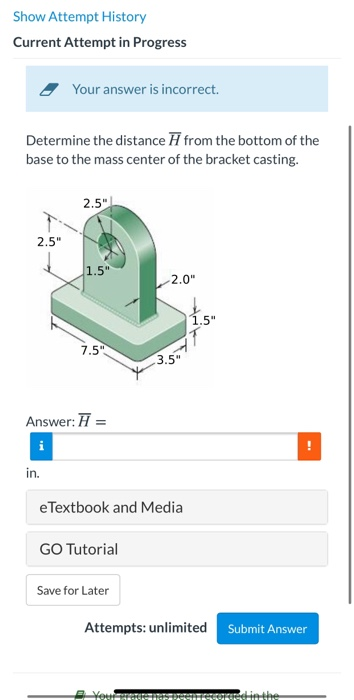 Solved Show Attempt History Current Attempt in Progress . | Chegg.com