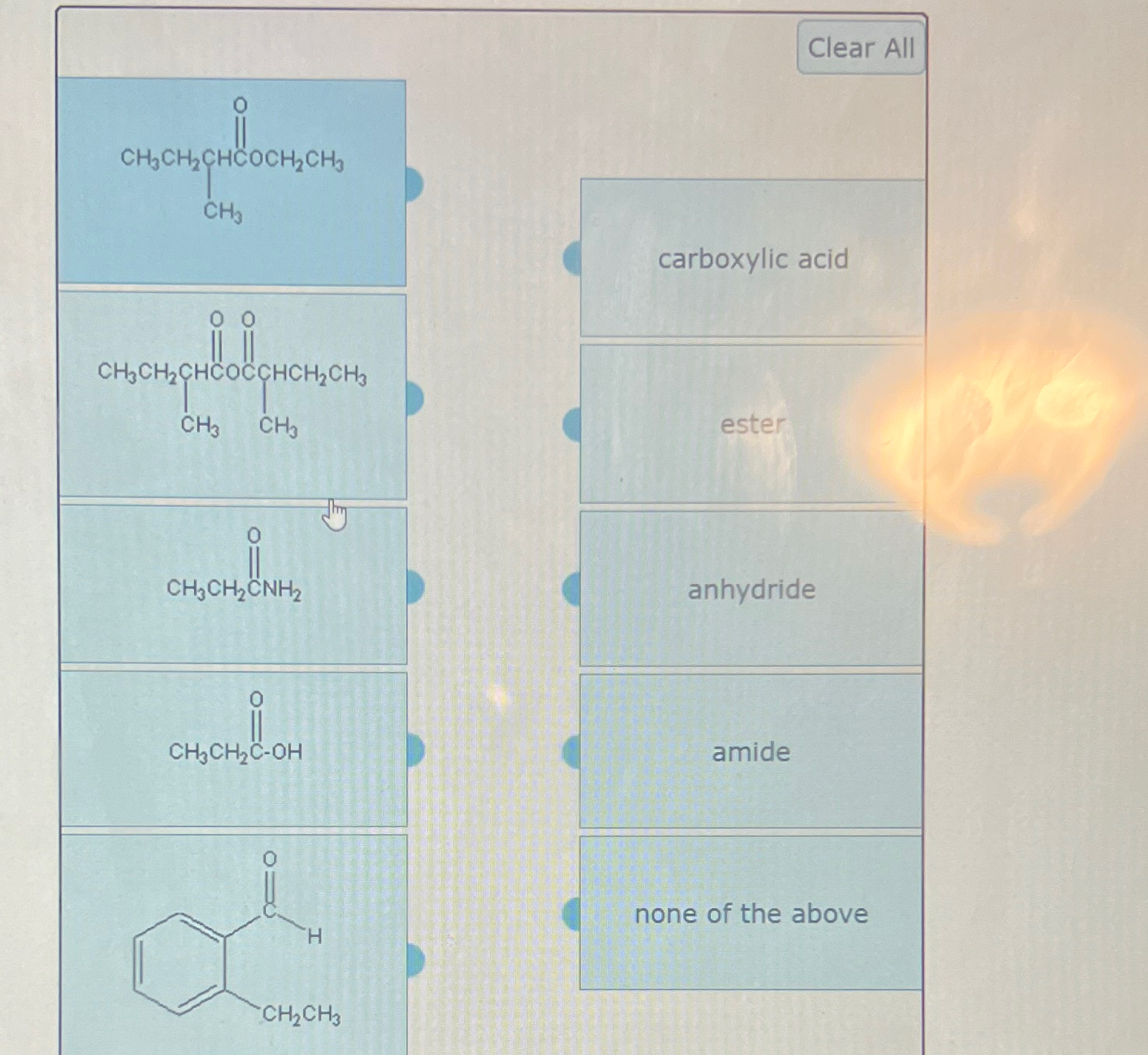 Match each structural formaula on the keft to a | Chegg.com