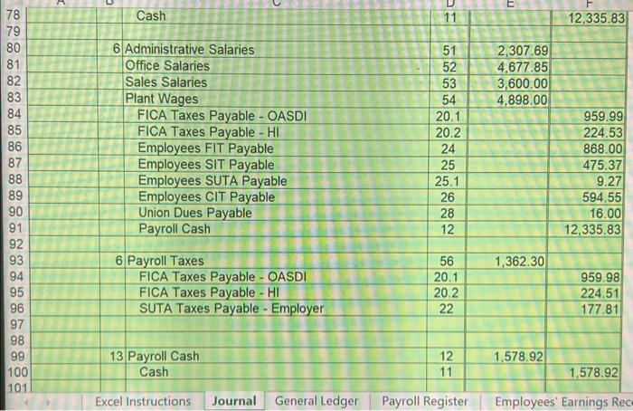 Excel Instructions CAUTION: Read Appendix A for | Chegg.com