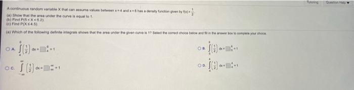 Solved A continuous random vratte X that consume values | Chegg.com