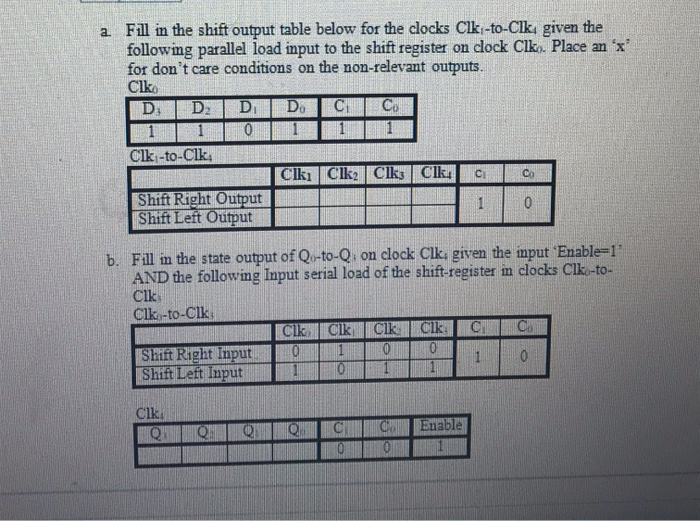 Solved Styles 1. 5 pts) Given the left-right shift register | Chegg.com