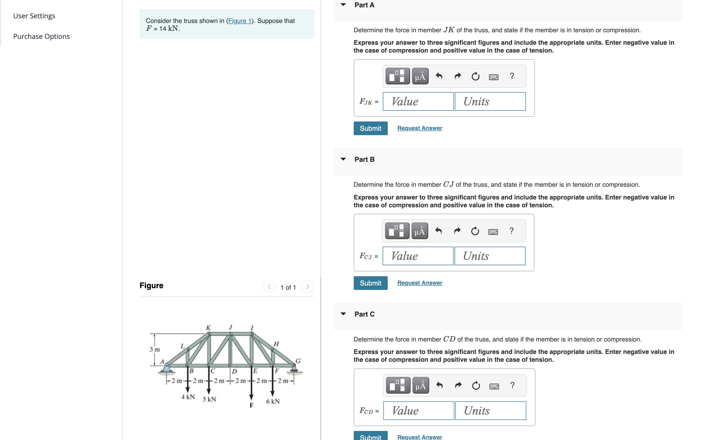 Solved Consider the truss shown in (Figure 1). ﻿Suppose | Chegg.com