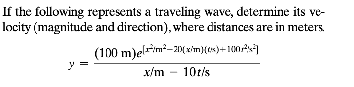 Solved If the following represents a traveling wave, | Chegg.com