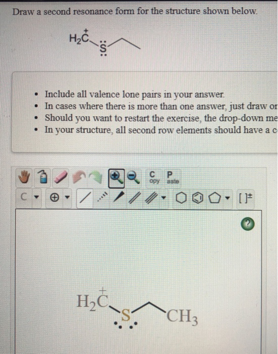 Solved Draw a second resonance form for the structure shown | Chegg.com