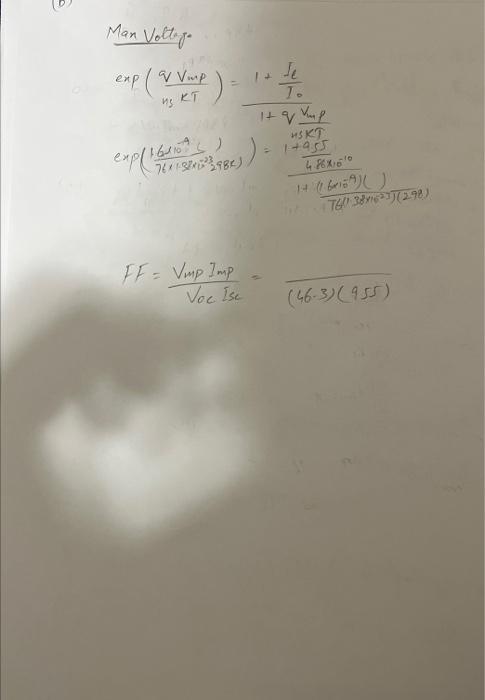 Solved hello,how to get the value of Vmp and Imp here on | Chegg.com