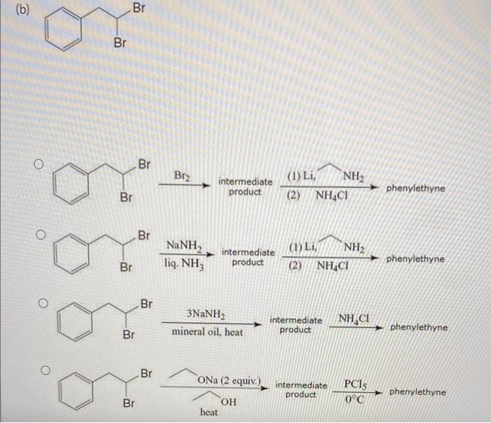Outline a synthesis of phenylethyne from each of the | Chegg.com