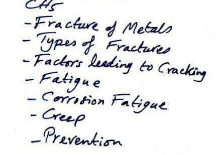 Solved A - Fracture of Metals Types of Fractures . -Factors | Chegg.com