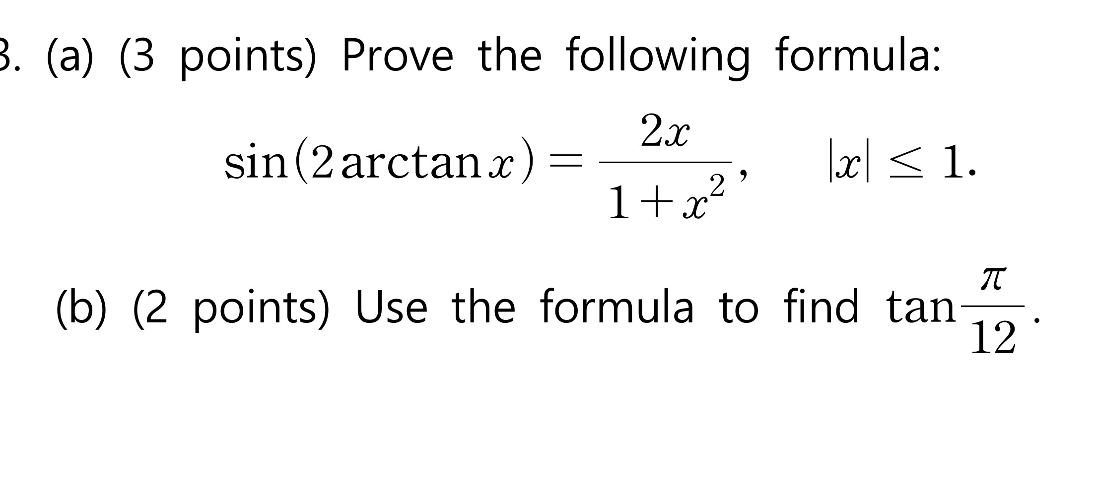 Solved (a) (3 ﻿points) ﻿Prove the following | Chegg.com