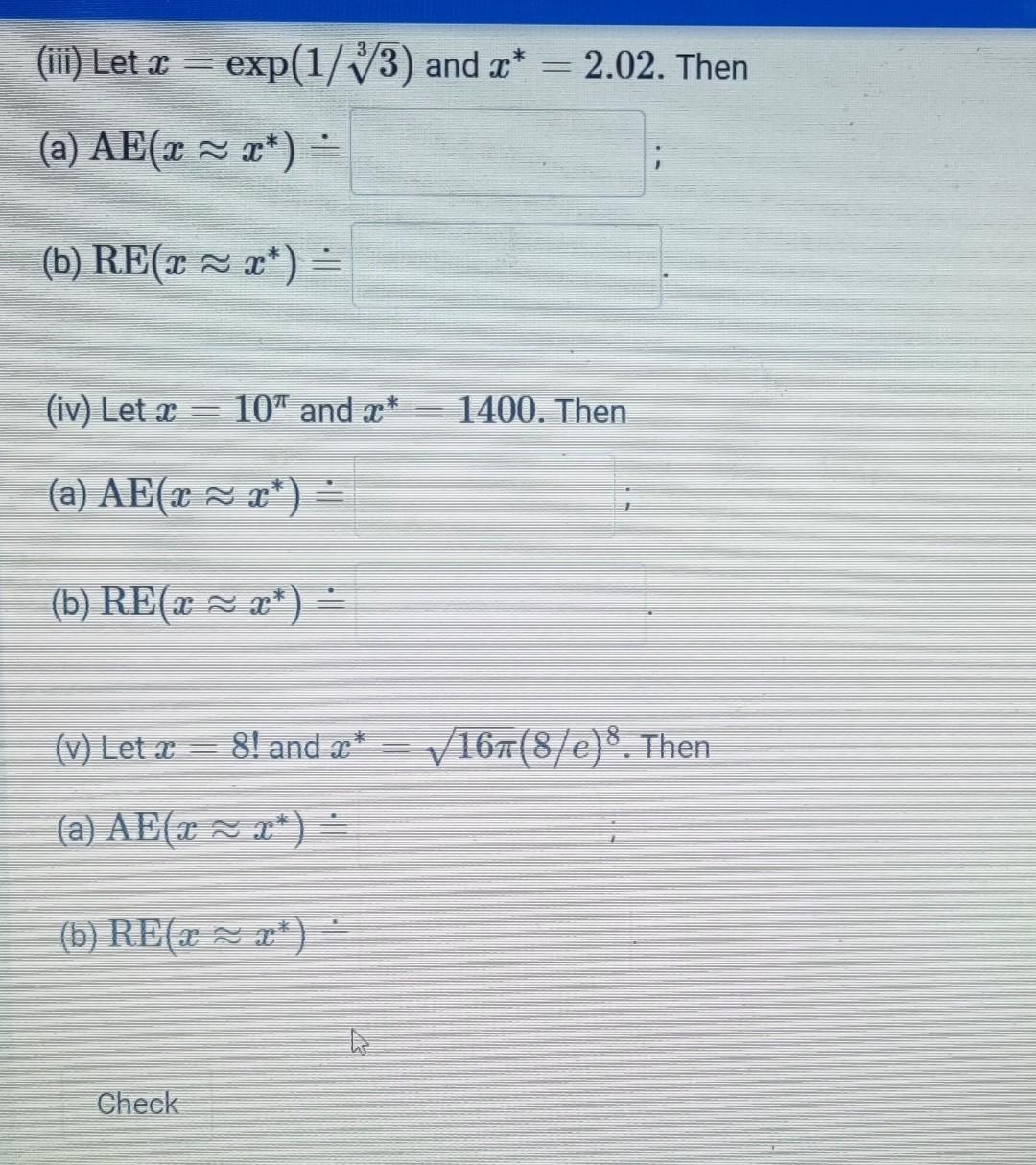 Solved For which of the following pairs x,x∗ of real | Chegg.com