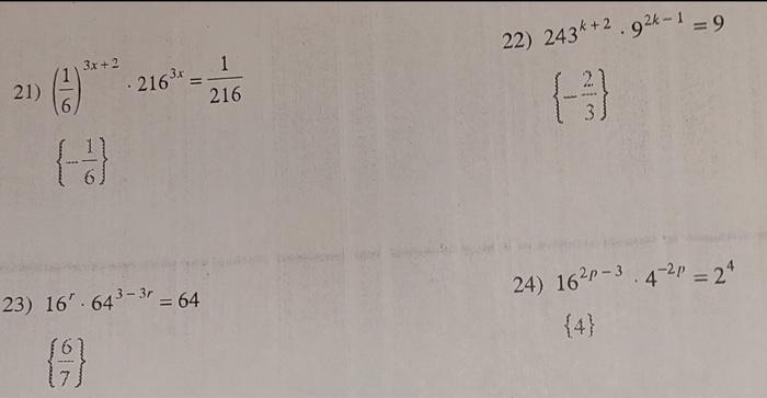 Solved Exponential Equations Not Requiring Logarithms Final