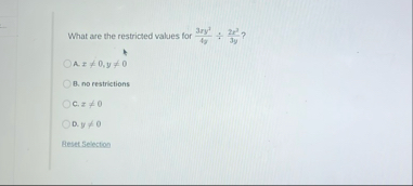 Solved What are the restricted values for | Chegg.com