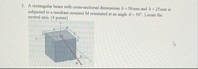 Solved A rectangular beam with cross-sectional dimensions | Chegg.com