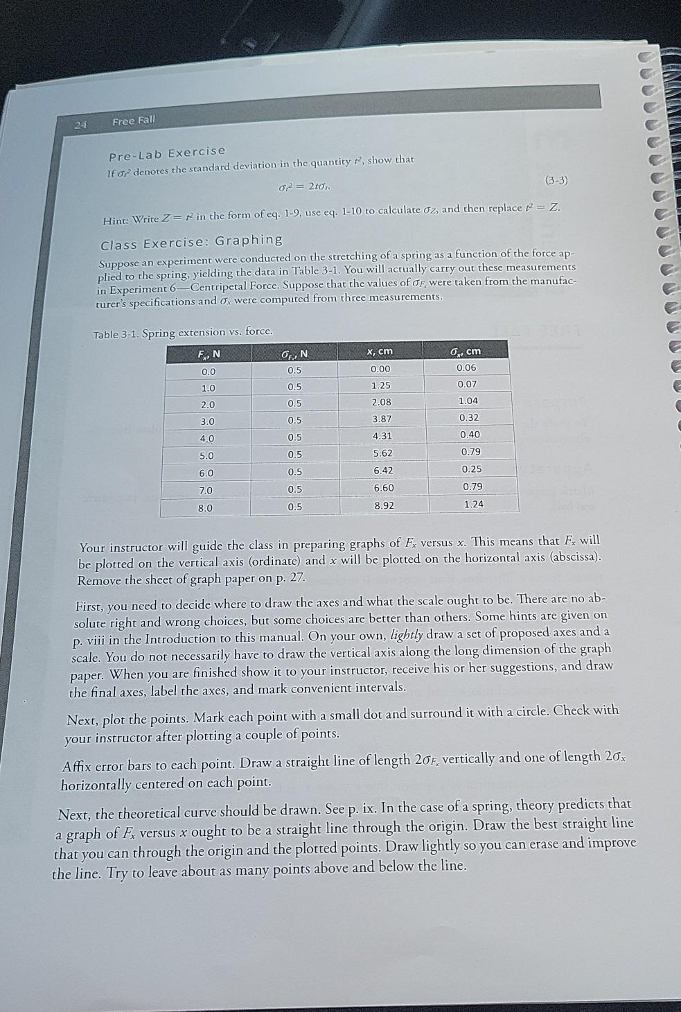 Solved DATA SHEETS EXPERIMENT 3-FREE FALL Data Sheet and | Chegg.com