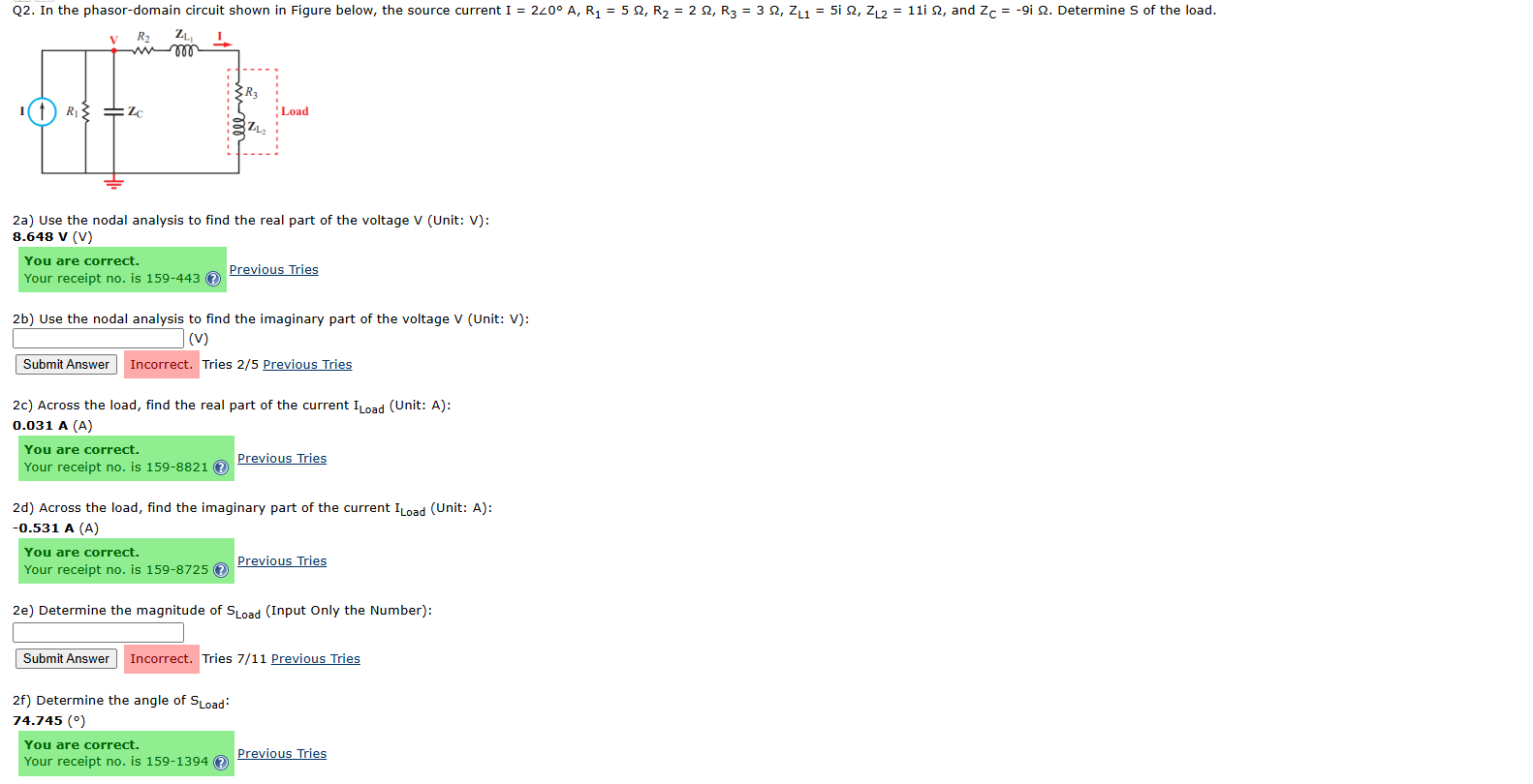2aILoad A ILoad (Unit: A):-0.531 A (A)You are | Chegg.com