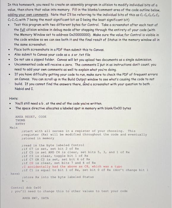Solved In this homework, you need to create an assembly | Chegg.com