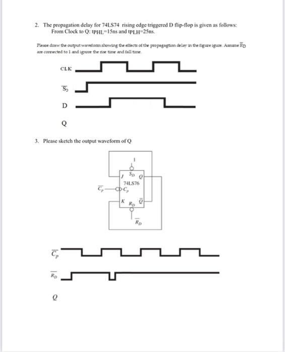 Solved c12. The propagation delay for 741.$74 rising edge | Chegg.com