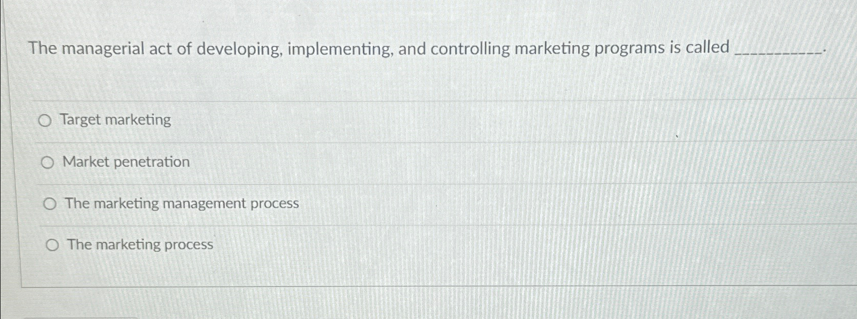 Solved The managerial act of developing, implementing, and | Chegg.com