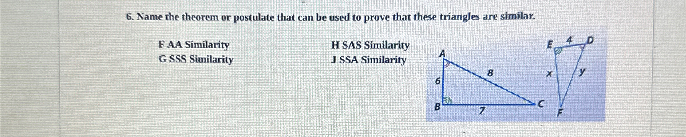 Name the theorem or postulate that can be used to | Chegg.com