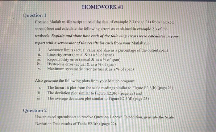 Homework 1 Question 1 Create A Matlab M File Script 6458