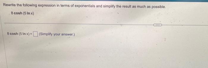 Solved Rewrite the following expression in terms of | Chegg.com