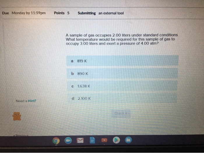 Solved Due Monday by 11:59pm Points 5 Submitting an external | Chegg.com