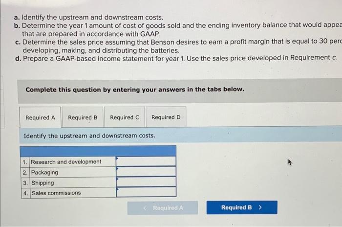 Solved Exercise 1-10A (Algo) Identifying upstream and | Chegg.com