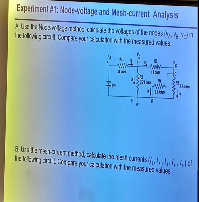Solved A: Use the Node-voltage method, calculate the | Chegg.com