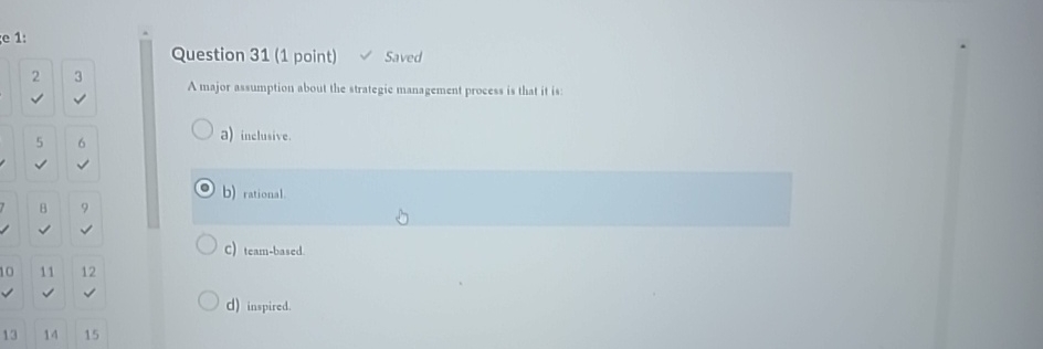 Solved Question 31 (1 point) saved2,3A major assumption | Chegg.com Solved Question 31 (1 point) saved2,3A major assumption | Chegg.com