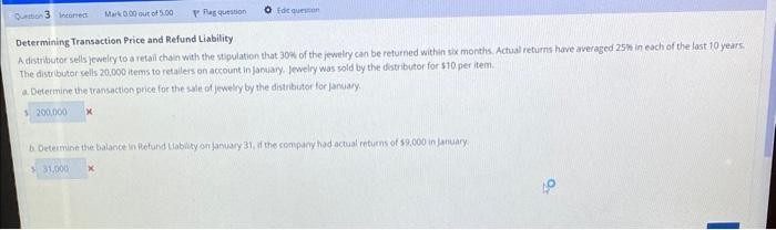Solved Determining Transaction Price and Refund Liability | Chegg.com