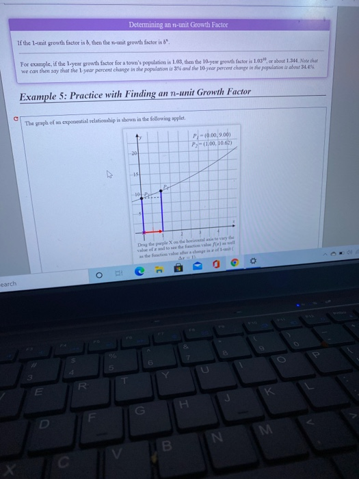 Solved The graph of an exponential relationship is shown in | Chegg.com