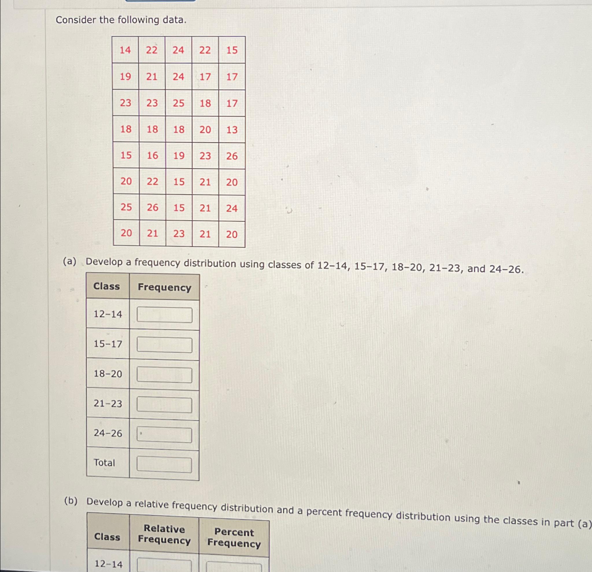 Solved Consider the following | Chegg.com