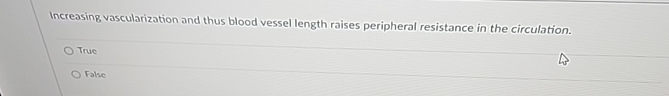 Solved Increasing vascularization and thus blood vessel | Chegg.com