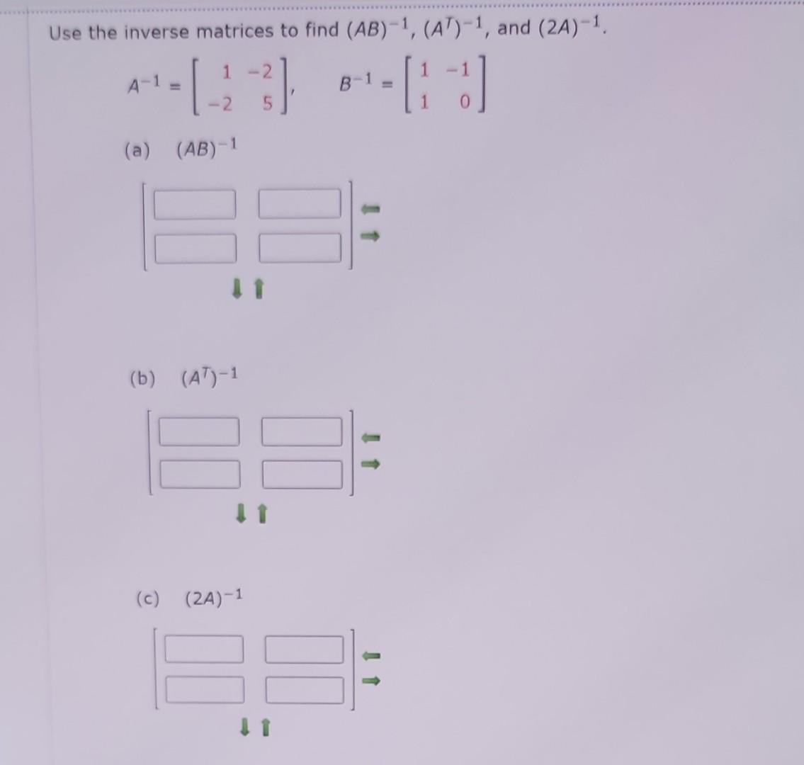 Solved Find the inverse of the matrix (if it exists). (If an | Chegg.com