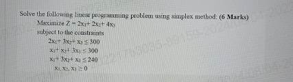 Solved Solve the following linear programming problem using | Chegg.com