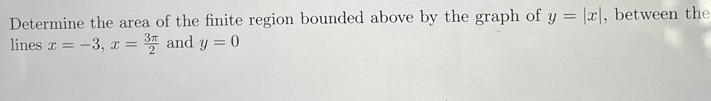 Solved Determine the area of the finite region bounded above | Chegg.com