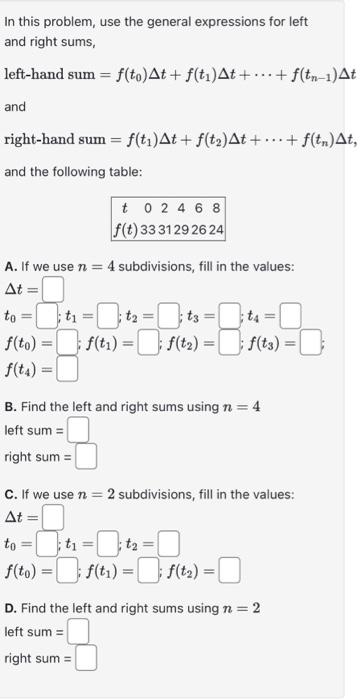 Solved In this problem, use the general expressions for left | Chegg.com