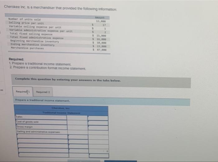Cherokee inc is a merchandiser that provided the | Chegg.com