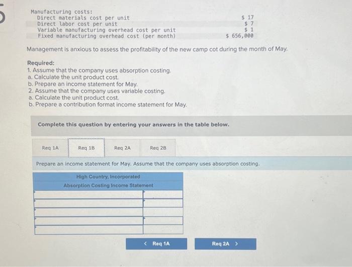 Solved Problem 7-20 (Algo) Variable and Absorption Costing | Chegg.com