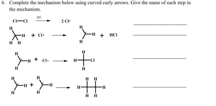 Solved Complete the mechanism below using curved curly | Chegg.com